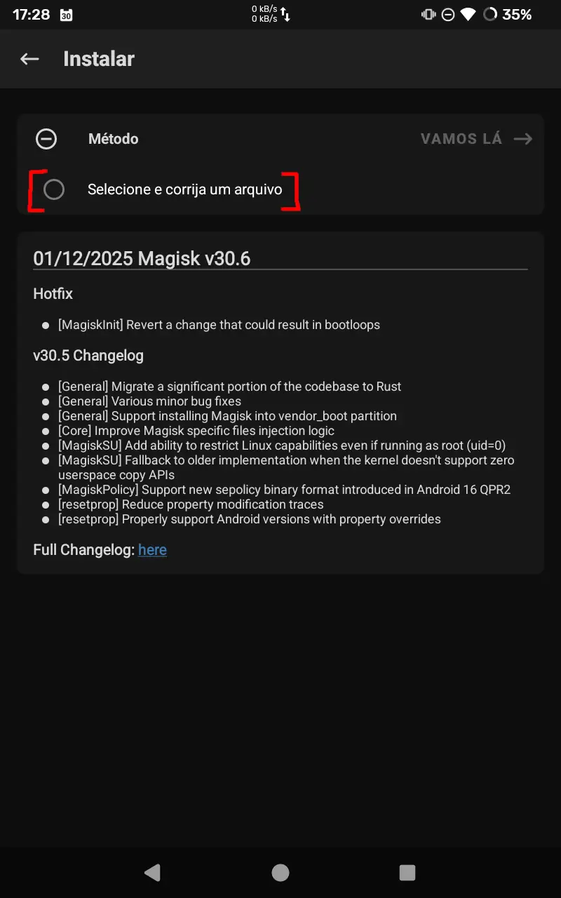 Como instalar o Magisk no Multilaser M8 4G